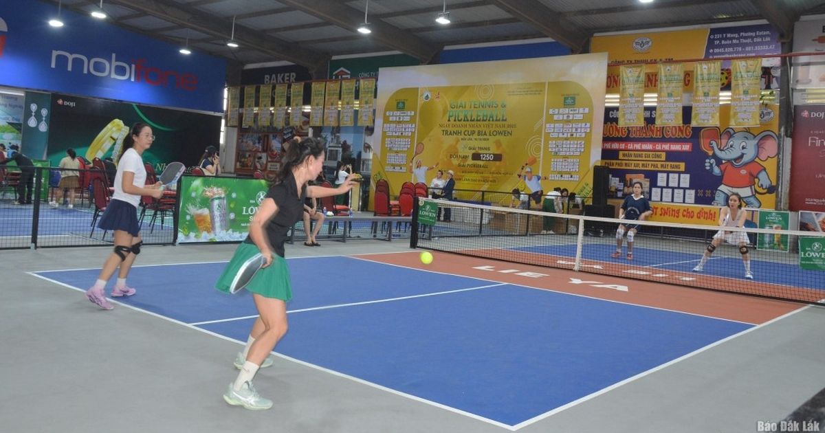 Hơn 350 tay vợt tranh tài Giải Quần vợt, Pickleball doanh nhân, Cúp bia ...