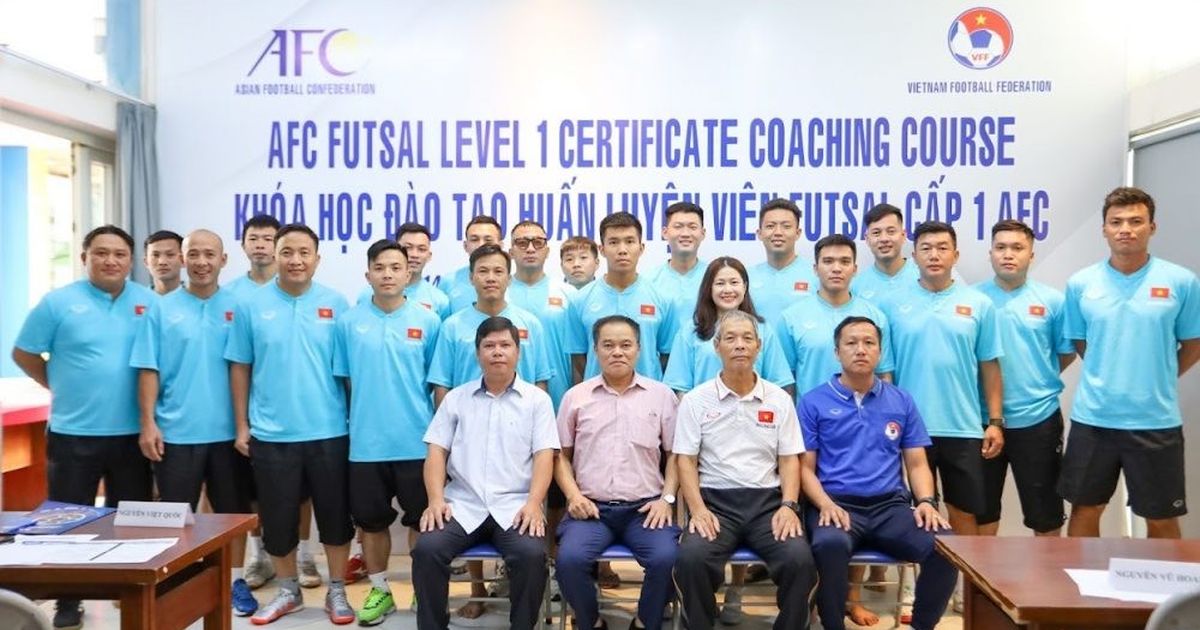 20 học viên tham dự khóa đào tạo huấn luyện viên futsal cấp 1 AFC 2024